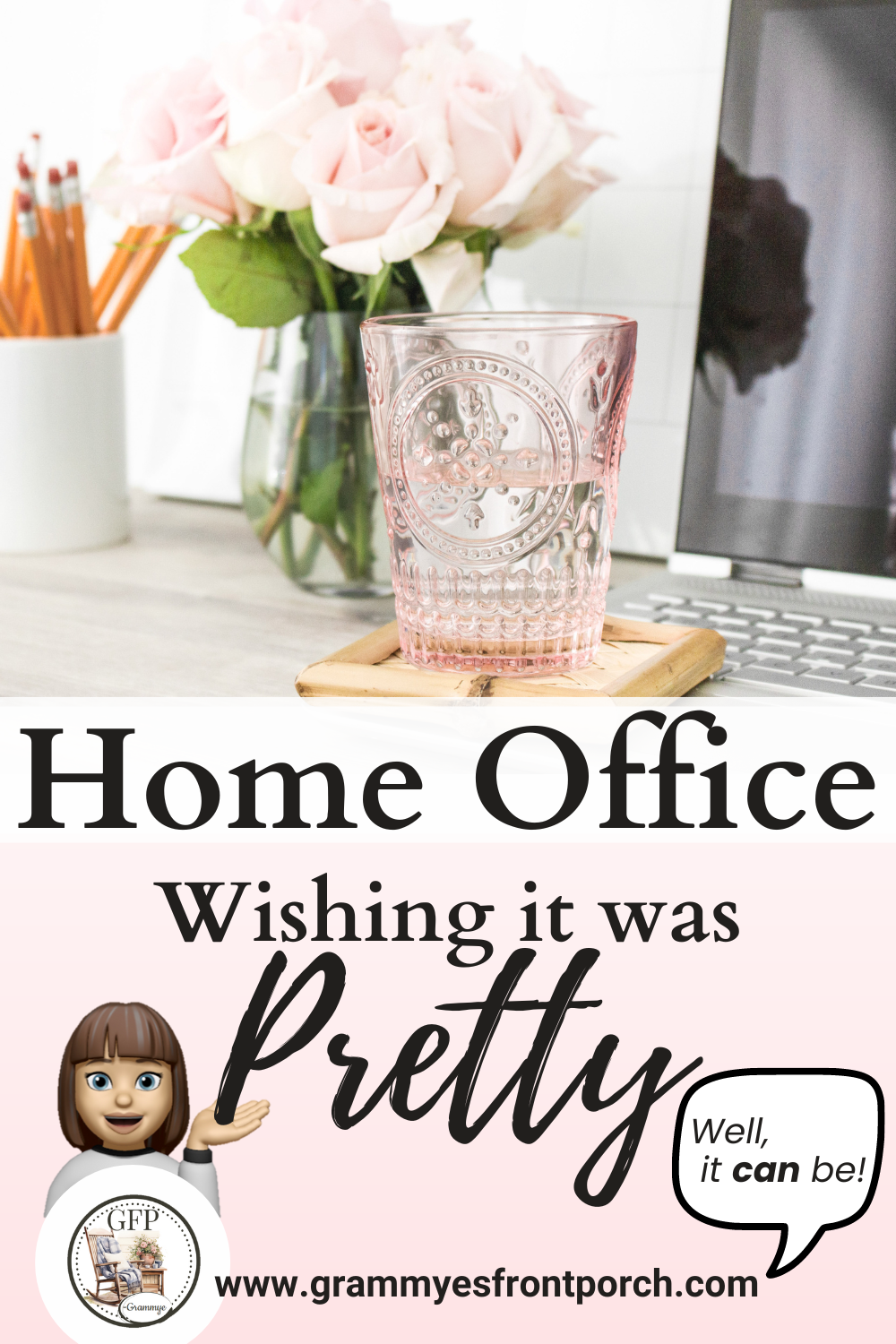 Home Office Pretty Workspace Ideas - Grammye's Front Porch