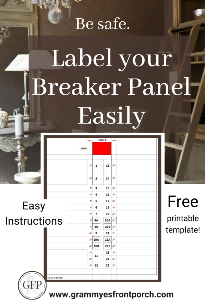 How To Label Your Breaker Panel - Grammye's Front Porch