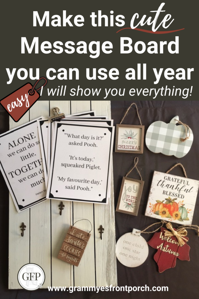 How To Make an Easy Motivational Message Board - Grammye's Front Porch