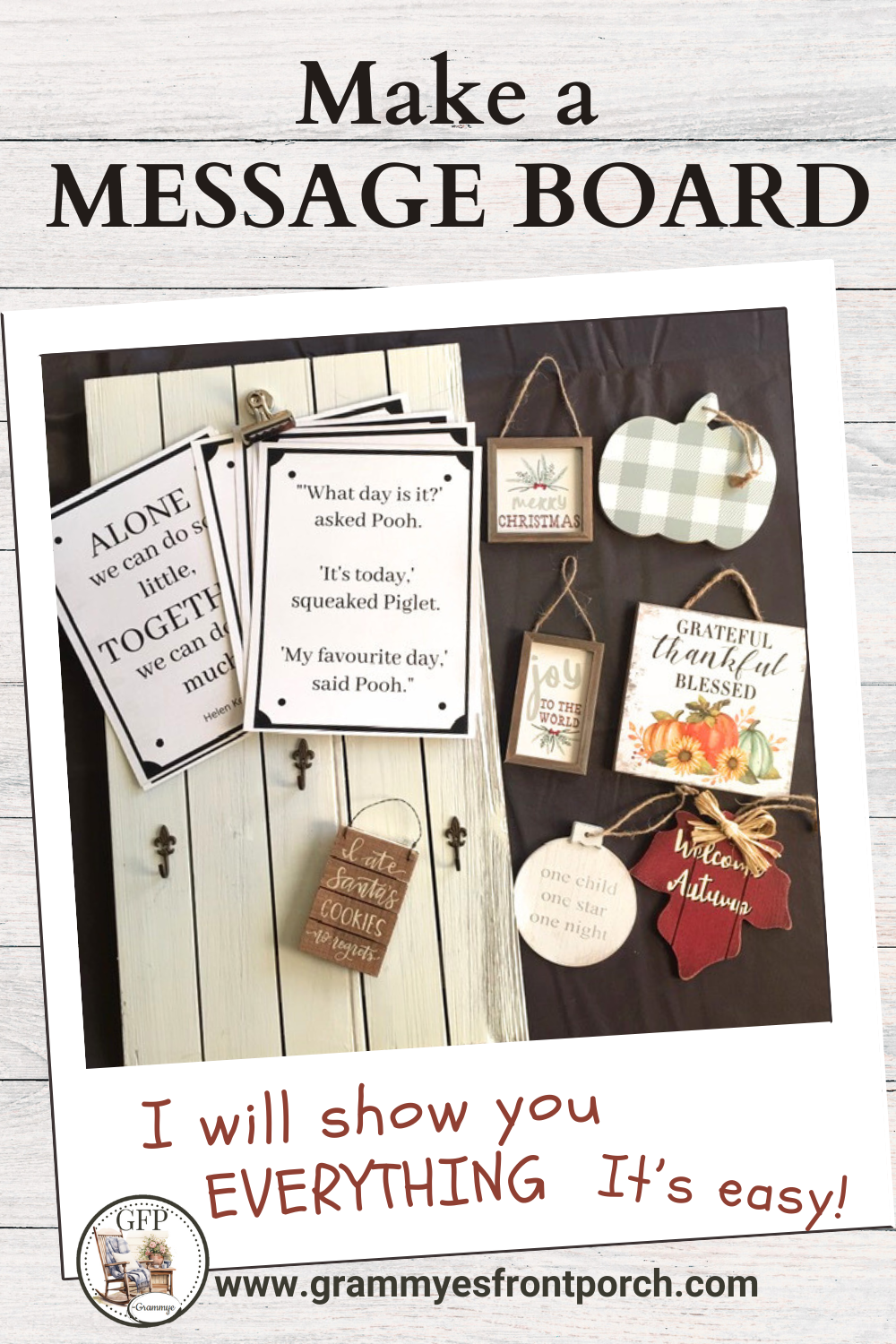 How To Make an Easy Motivational Message Board - Grammye's Front Porch